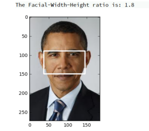 Use Python to calculate the facial width to height ratio (fWHR) - ARC
